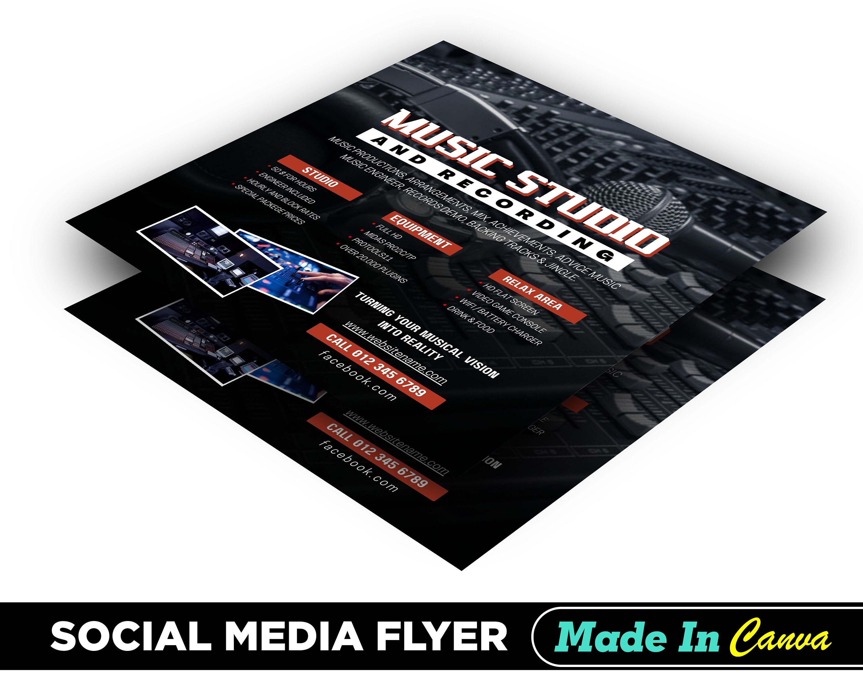 Studio Flyer, DIY Canva Studio Flyer Template 2022, Editable Social ...