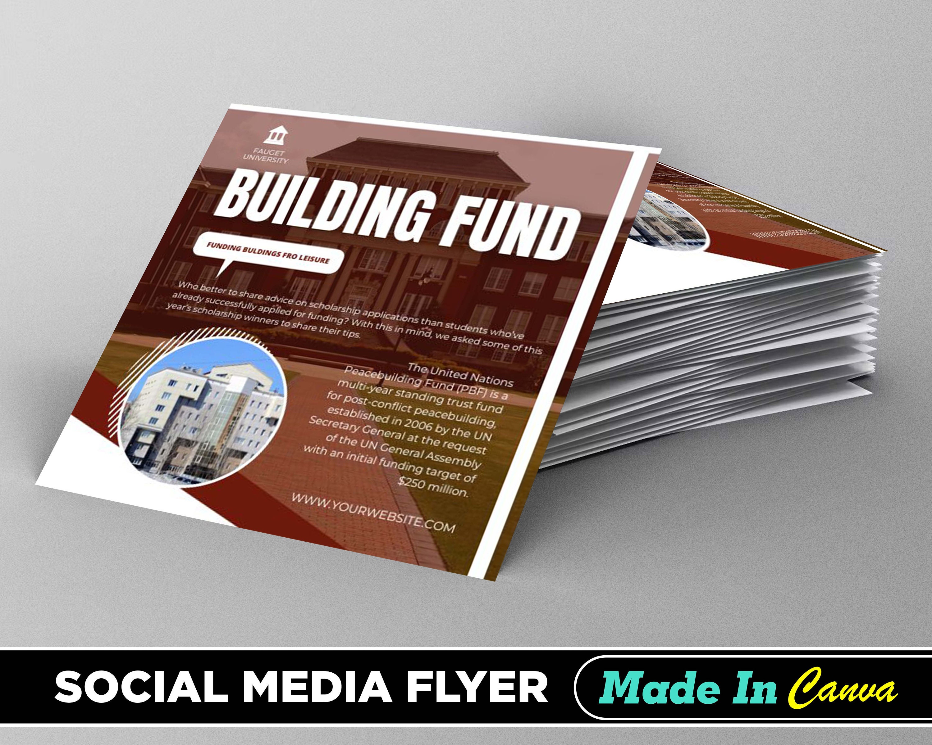 Building Fund Flyer, DIY Canva Building Fund Flyer Template 2022 ...