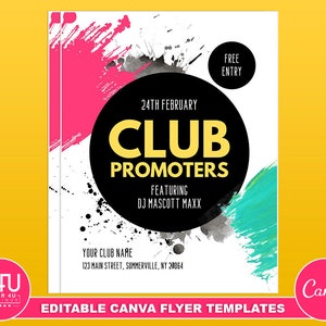 Club Promoters Flyer, DIY Canva Club Promoters Flyer Template 2022 ...