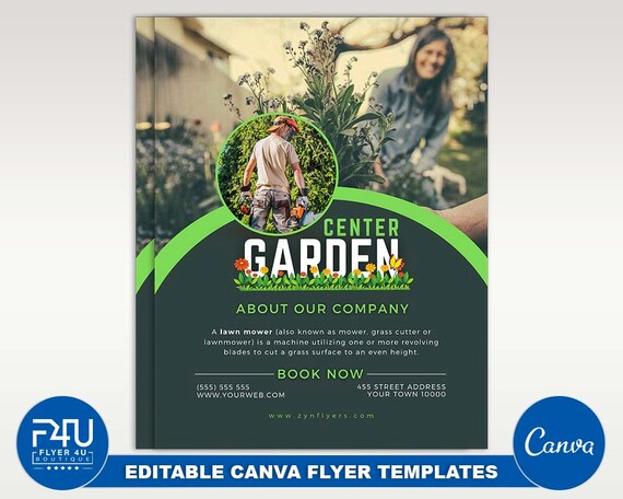 Garden Center Flyer DIY Canva Garden Center Flyer Template | Etsy
