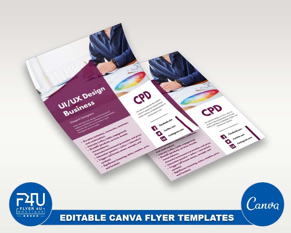 Ui Ux Design Business Flyer DIY Canva Ui Ux Design Business - Etsy