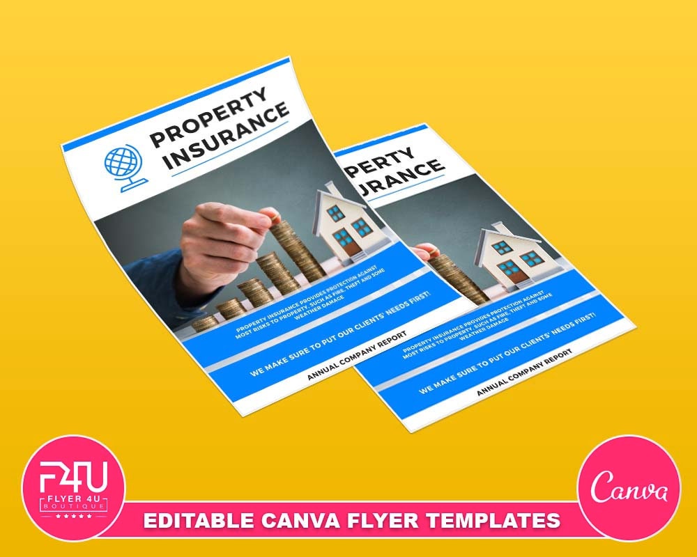 Design & Templates Corporate Insurance Broker Flyer,DIY Canva Corporate ...
