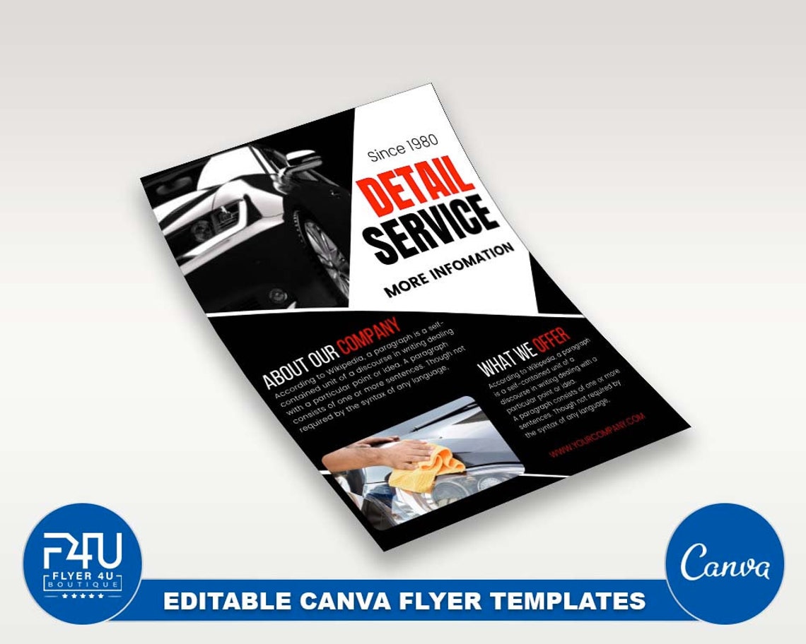 Auto Mobile Flyer DIY Canva Auto Mobile Flyer Template 2022 - Etsy
