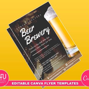 Beer Brewery Flyer, DIY Canva Beer Brewery Flyer Template 2022 ...
