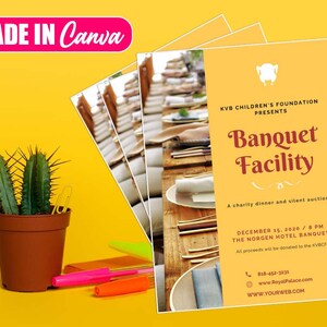Banquet Facility Flyer, DIY Canva Banquet Facility Flyer Template 2022 ...