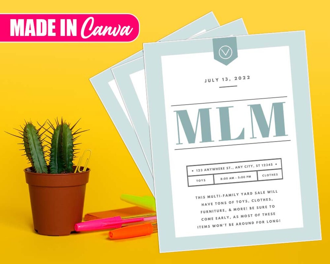 Mlm Flyer DIY Canva Mlm Templates Editable Canva US Letter - Etsy