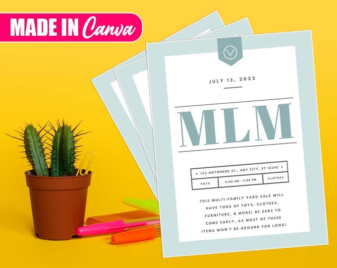 Mlm Flyer, DIY Canva Mlm Templates, Editable Canva US Letter Size ...