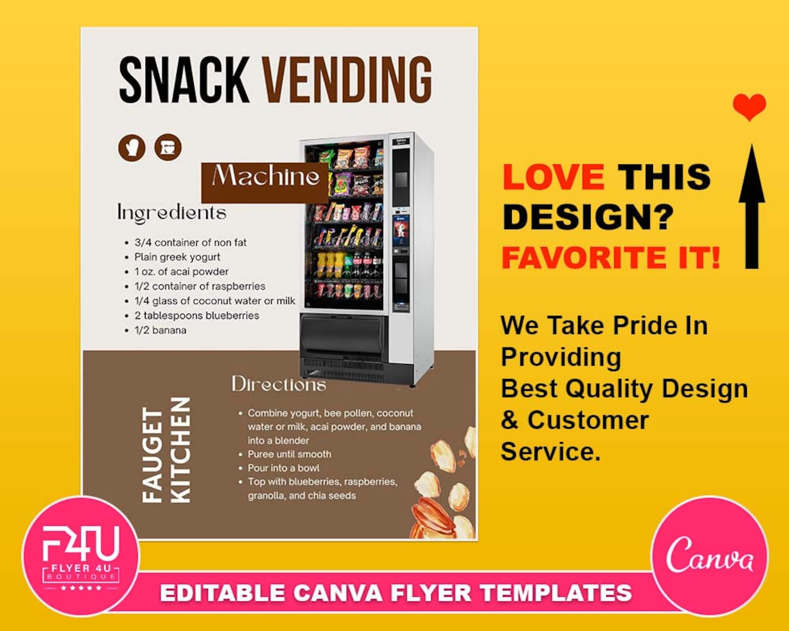 Snack Vending Machine Flyer, DIY Canva Snack Vending Machine Flyer ...