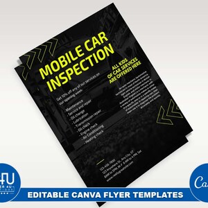 Mobile Car Inspection Flyer, DIY Canva Mobile Car Inspection Flyer ...