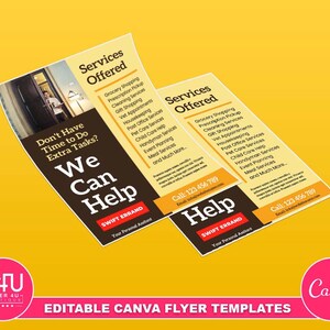 Errand Service Flyer, DIY Canva Errand Service Flyer Template, Editable ...