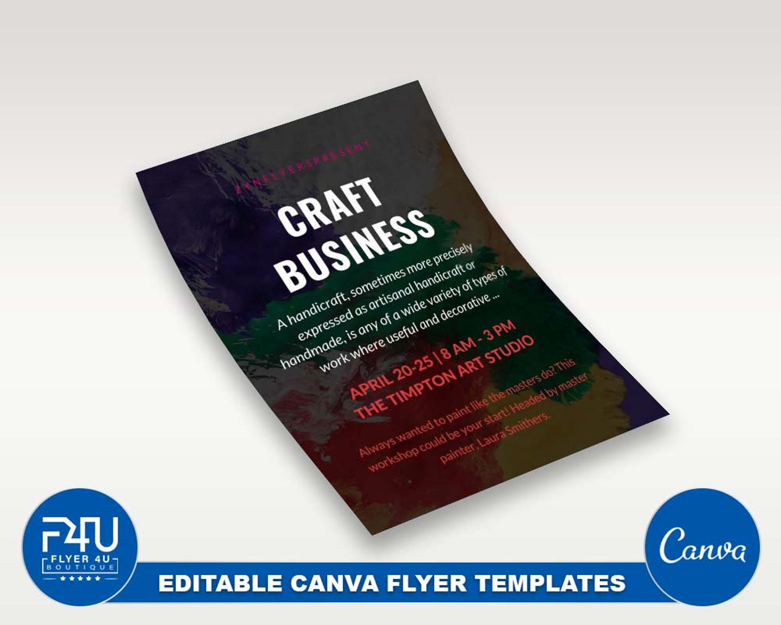 Craft Business Flyer DIY Canva Craft Business Flyer Template - Etsy
