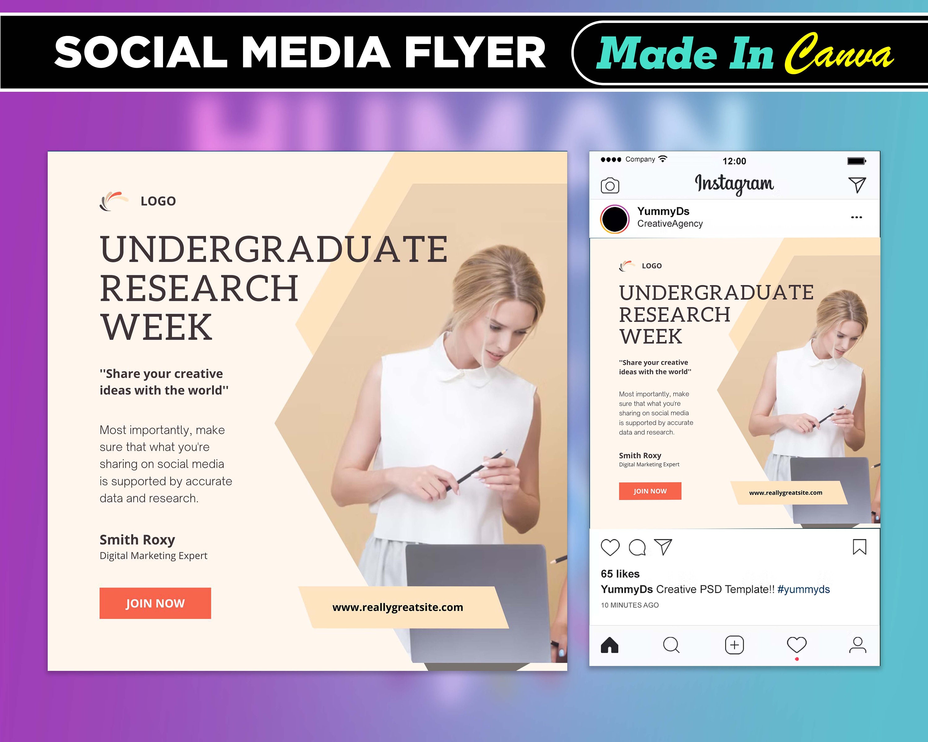 Research Week Flyer DIY Canva Research Week Flyer Template - Etsy