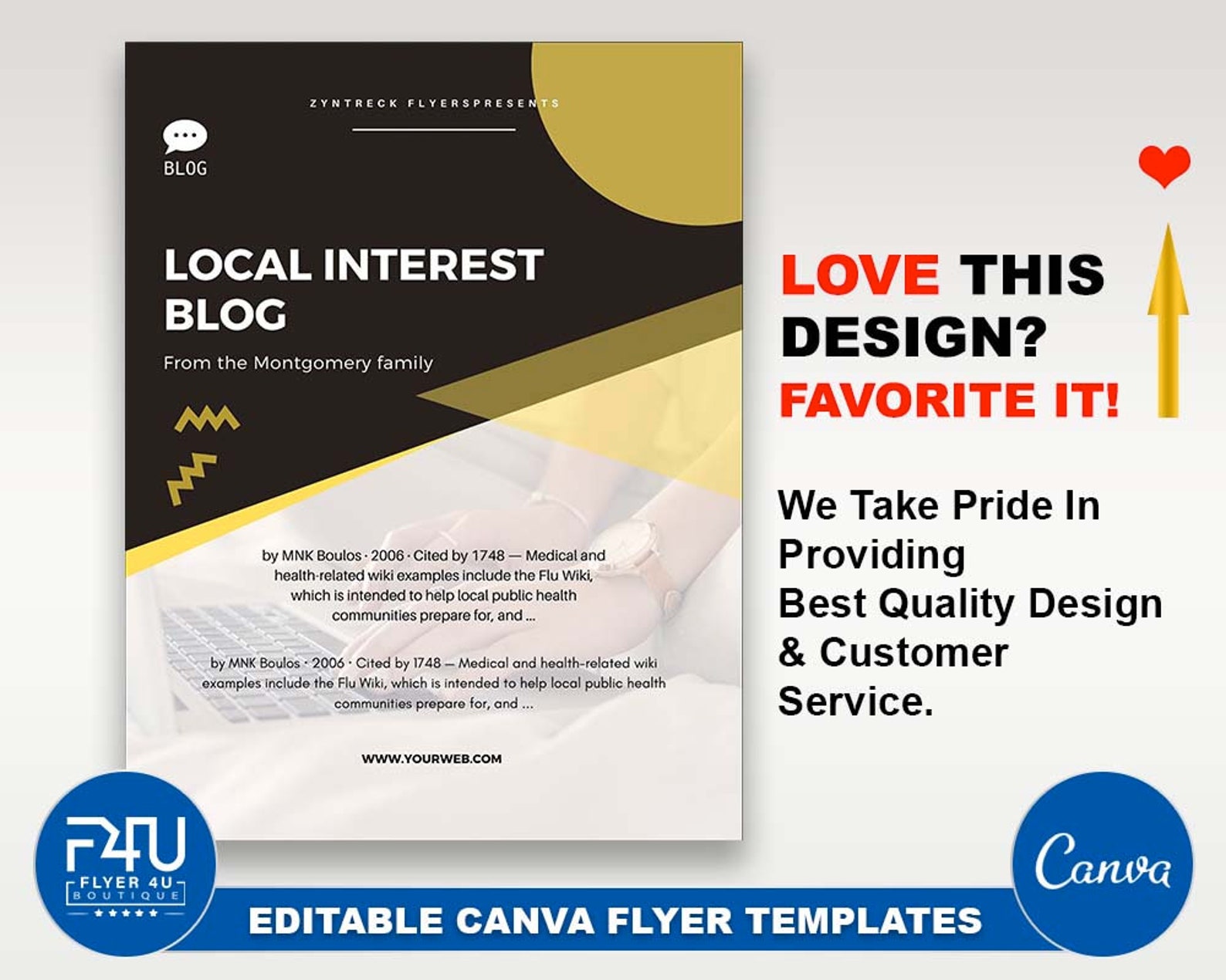Local Interest Blog Flyer, DIY Canva Local Interest Blog Flyer Template ...
