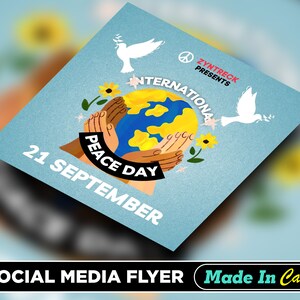 Day of Peace Flyer, DIY Canva Day of Peace Flyer Template 2022 ...