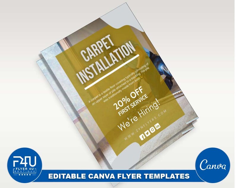 Carpet Installation Flyer,diy Canva Carpet Installation Flyer Template ...