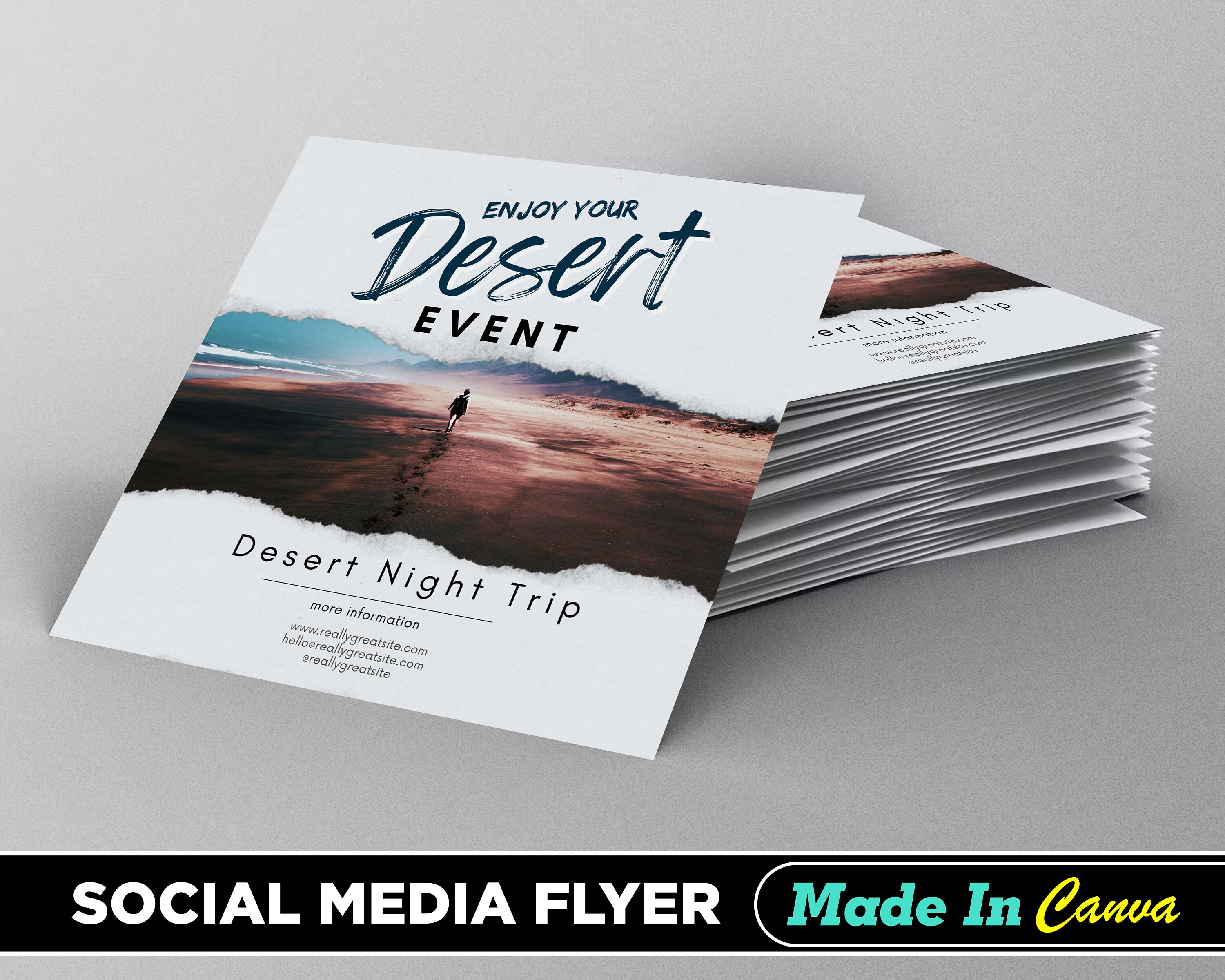 Desert Event Flyer, DIY Canva Desert Event Flyer Template 2022 ...