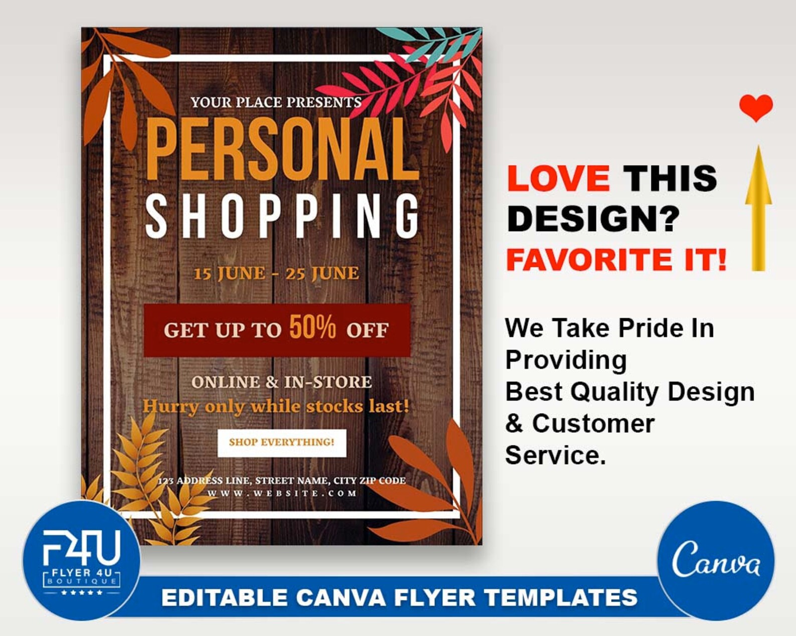 Personal Shopping Flyer DIY Canva Personal Shopping Flyer - Etsy