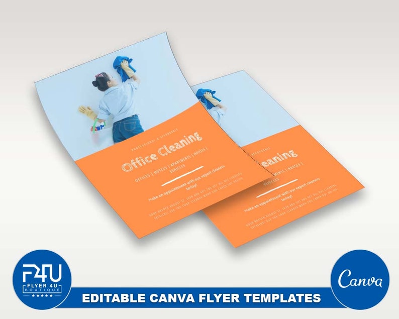 Office Cleaning Flyer DIY Canva Office Cleaning Flyer - Etsy