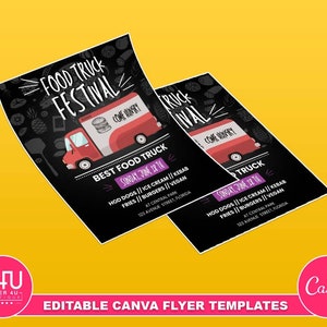 Food Truck Festival Flyer, DIY Canva Food Truck Festival Flyer ...