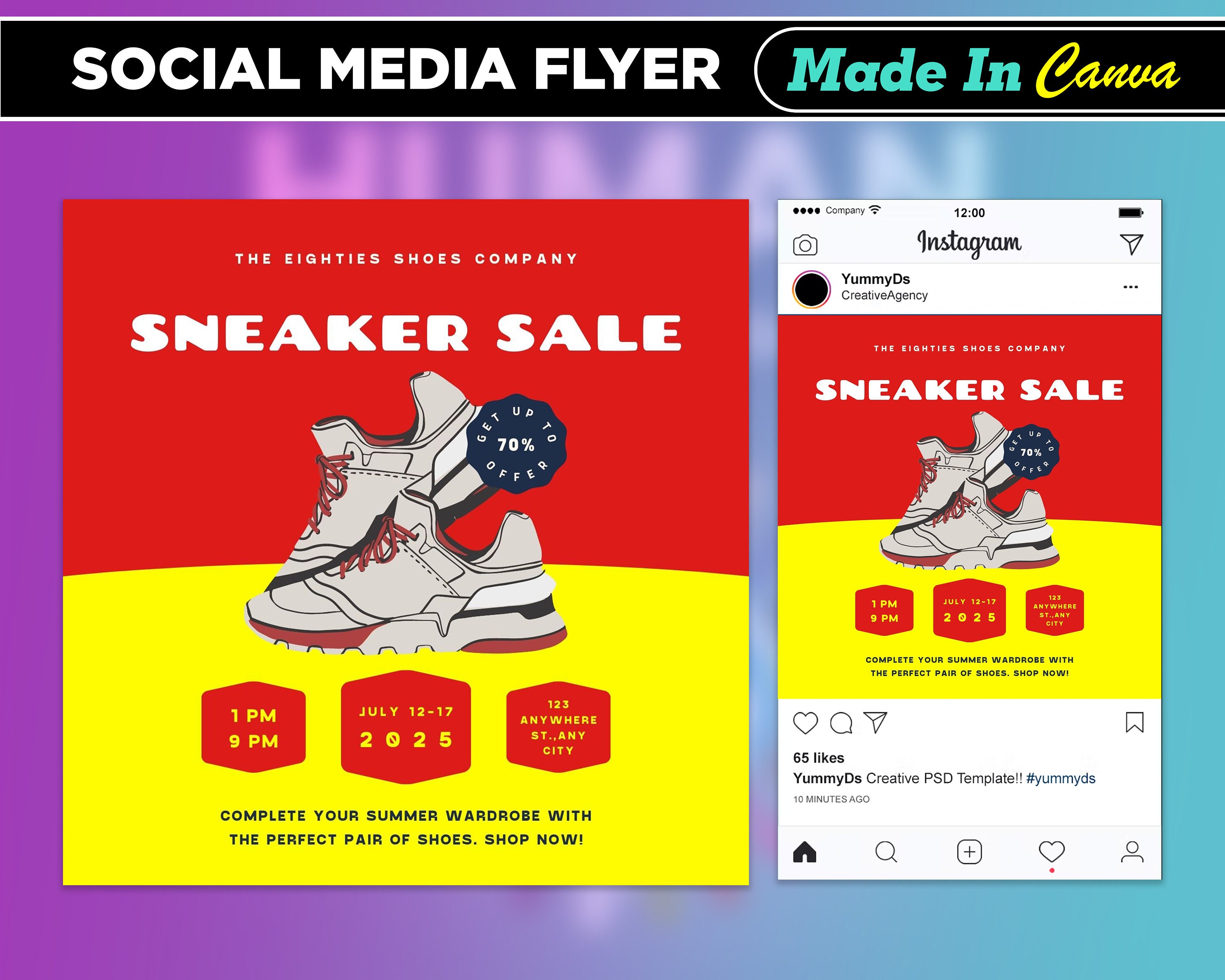 Sneaker Sale Flyer, DIY Canva Sneaker Sale Flyer Template 2022 ...