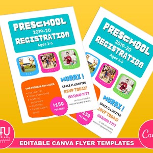 School Registration Flyer, DIY Canva School Registration Templates ...