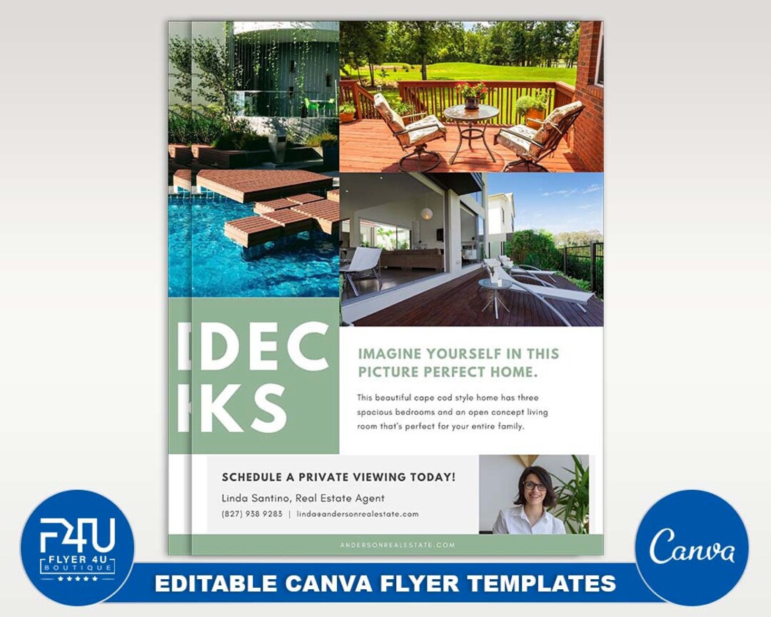 Decks Flyer DIY Canva Decks Flyer Template 2022 Editable - Etsy