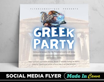 Greek Party Flyer - Etsy