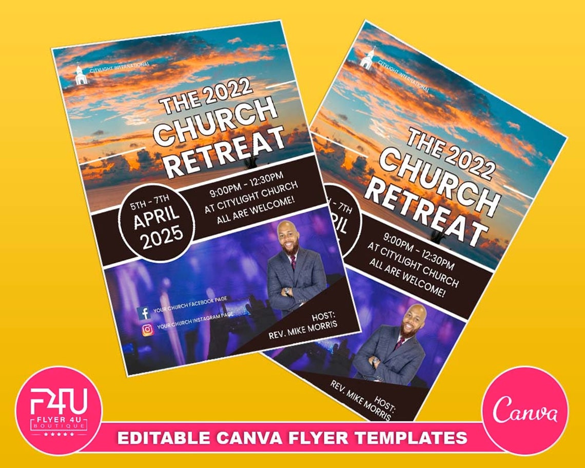 Retreat Yourself Flyer DIY Canva Retreat Yourself Flyer 2022 - Etsy