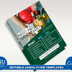 Handyman Service Flyer, DIY Canva Handyman Service Flyer Template 2022 ...