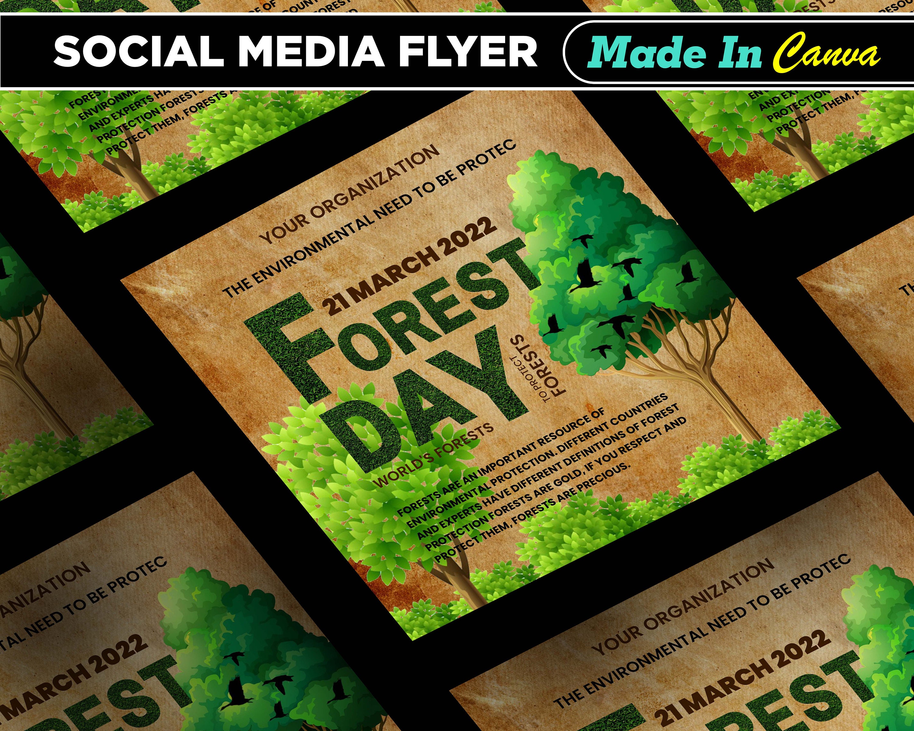 International Forest Day Flyer, DIY Canva International Forest Day ...