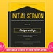 Initial Sermon Flyer, DIY Canva Initial Sermon Flyer Template, Editable ...