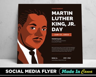 Martin Luther King Flyer Template - Etsy