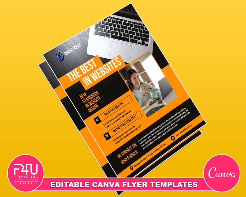 Website Developer Flyer DIY Canva Website Developer Flyer - Etsy
