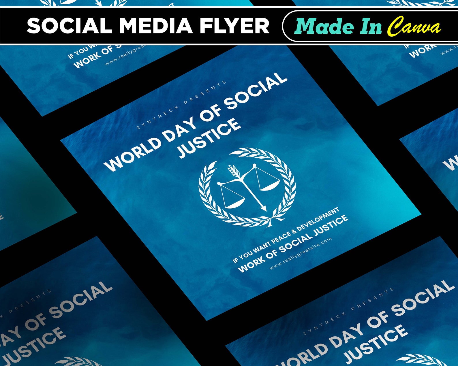 World Day of Social Justice Flyer DIY Canva World Day of - Etsy