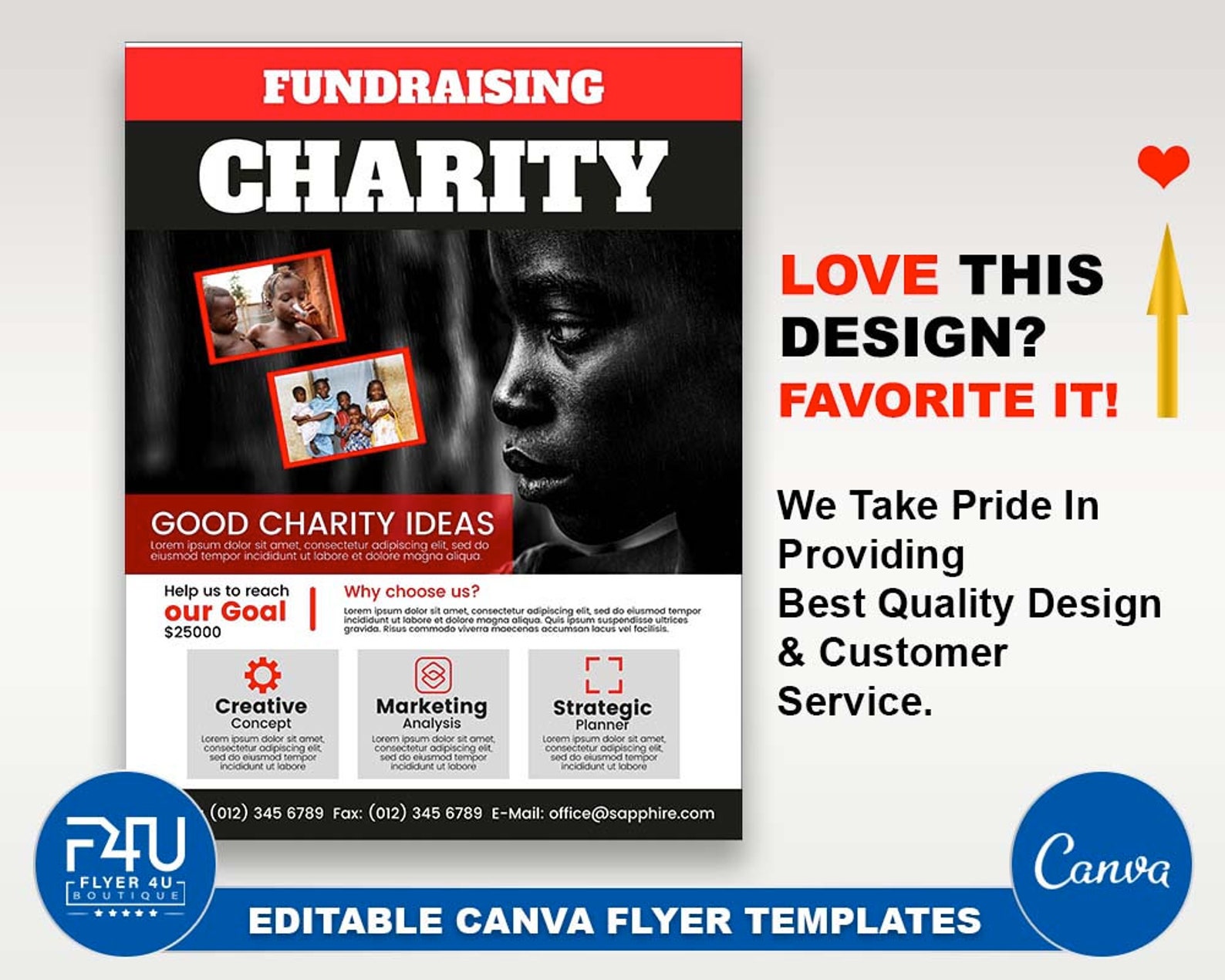 Fundraiser Flyer DIY Canva Fundraiser Flyer Template 2021 | Etsy