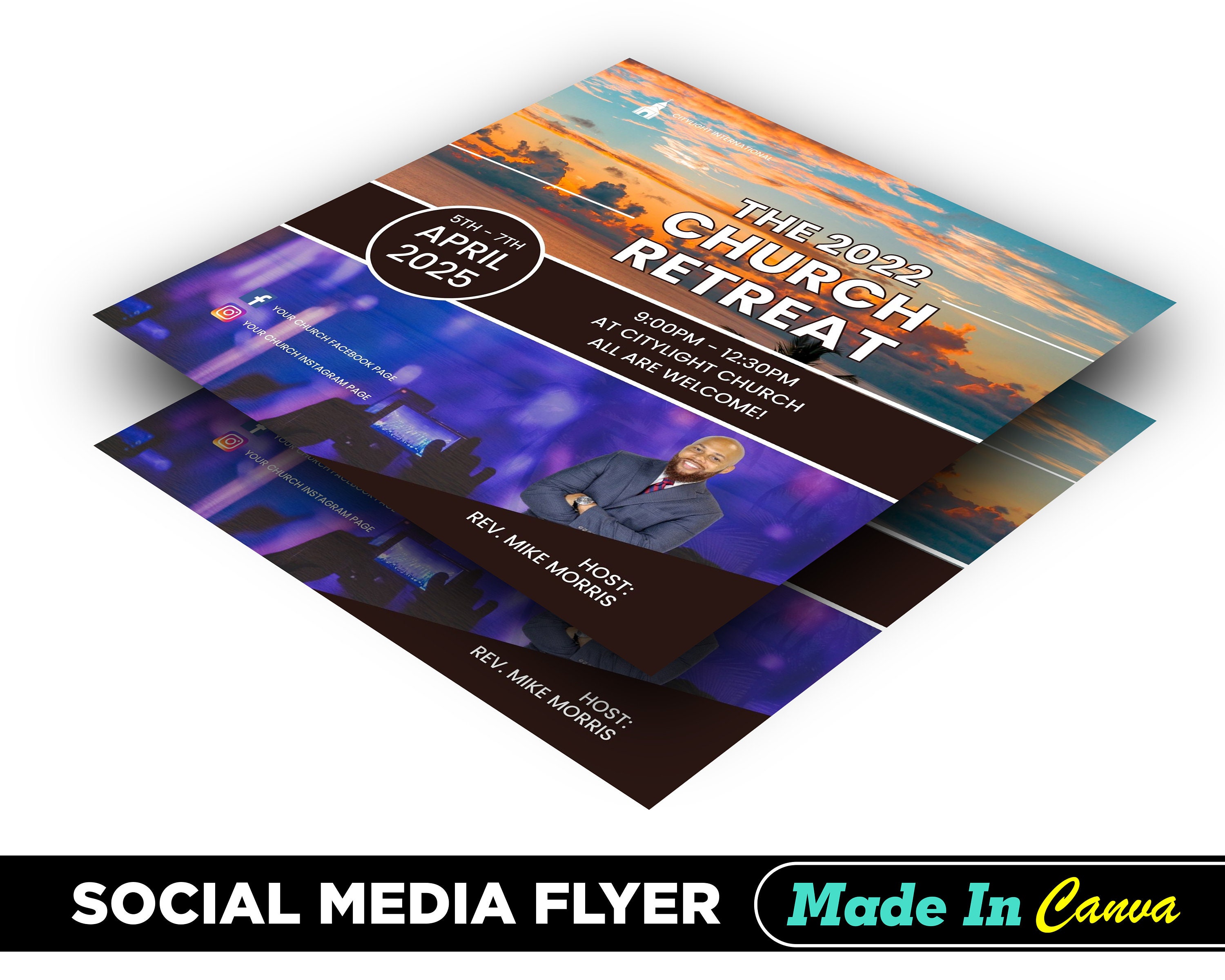 Retreat Yourself Flyer DIY Canva Retreat Yourself Flyer - Etsy