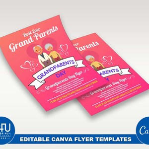 Grandparents Day Flyer DIY Canva Grandparents Day Flyer | Etsy