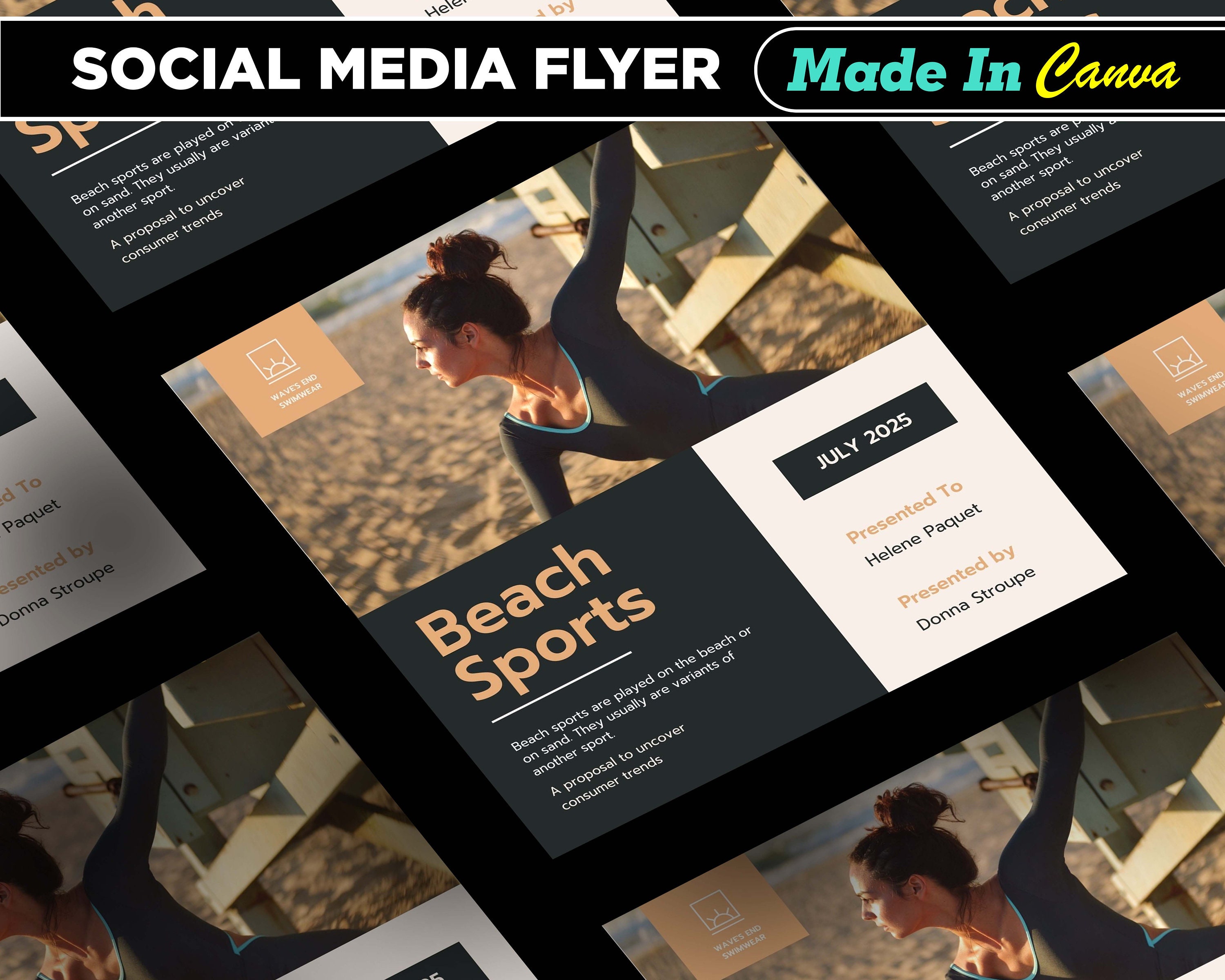 Beach Sports Flyer, DIY Canva Beach Sports Flyer Template 2022 ...