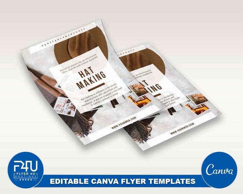 Hat Making Flyer, DIY Canva Hat Making Flyer Template 2022, Editable ...