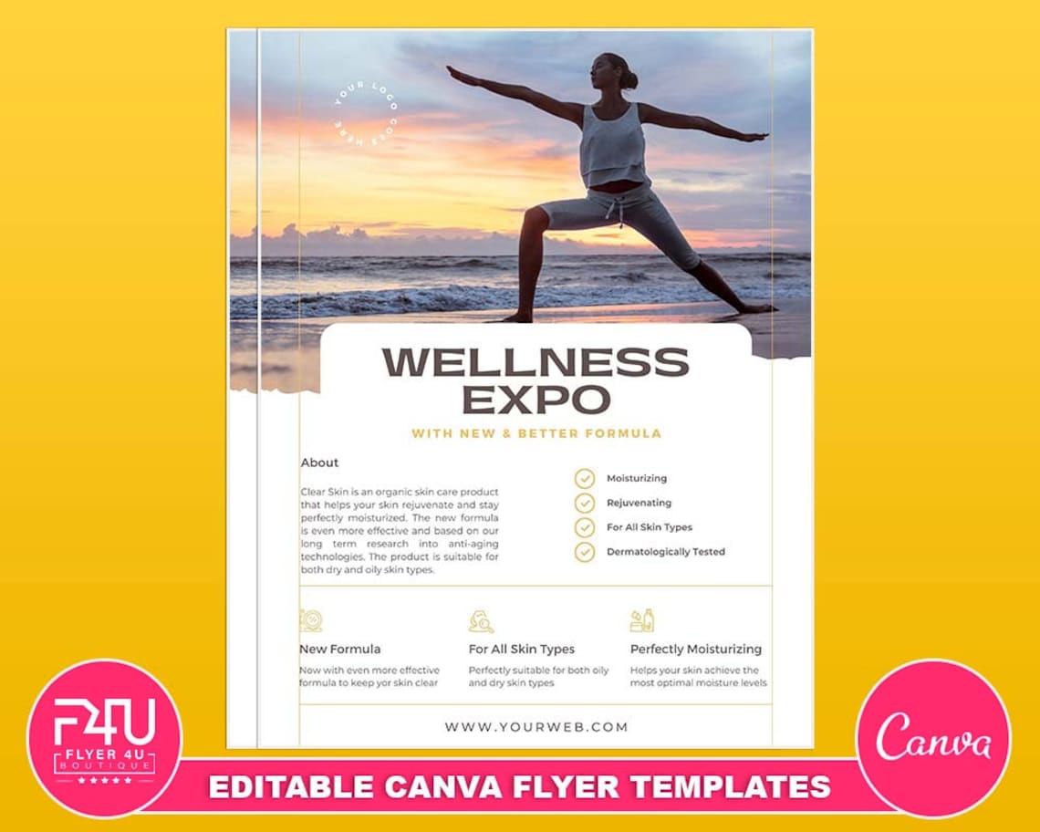 Wellness Expo Flyer DIY Canva Wellness Expo Flyer Template - Etsy