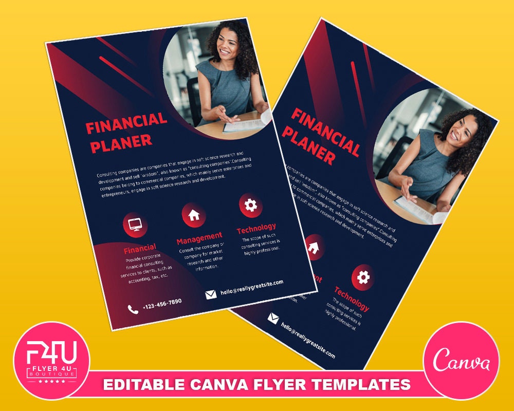 Financial Planer Flyer DIY Financial Planer Writer Flyer - Etsy