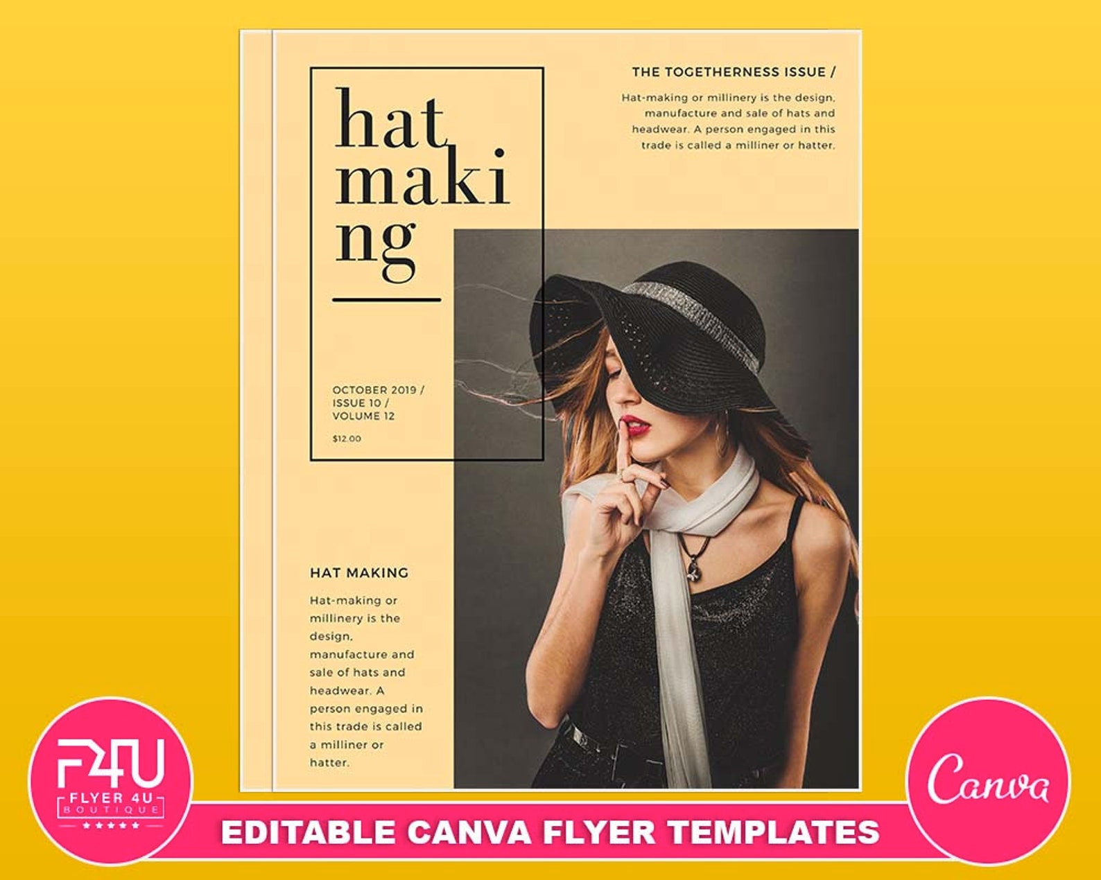 Hat Making Flyer, DIY Canva Hat Making Flyer Template 2022, Editable ...