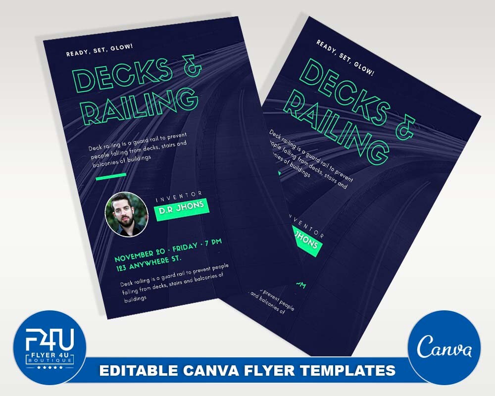 Decks and Railing Flyer DIY Canva Decks & Railing Template - Etsy