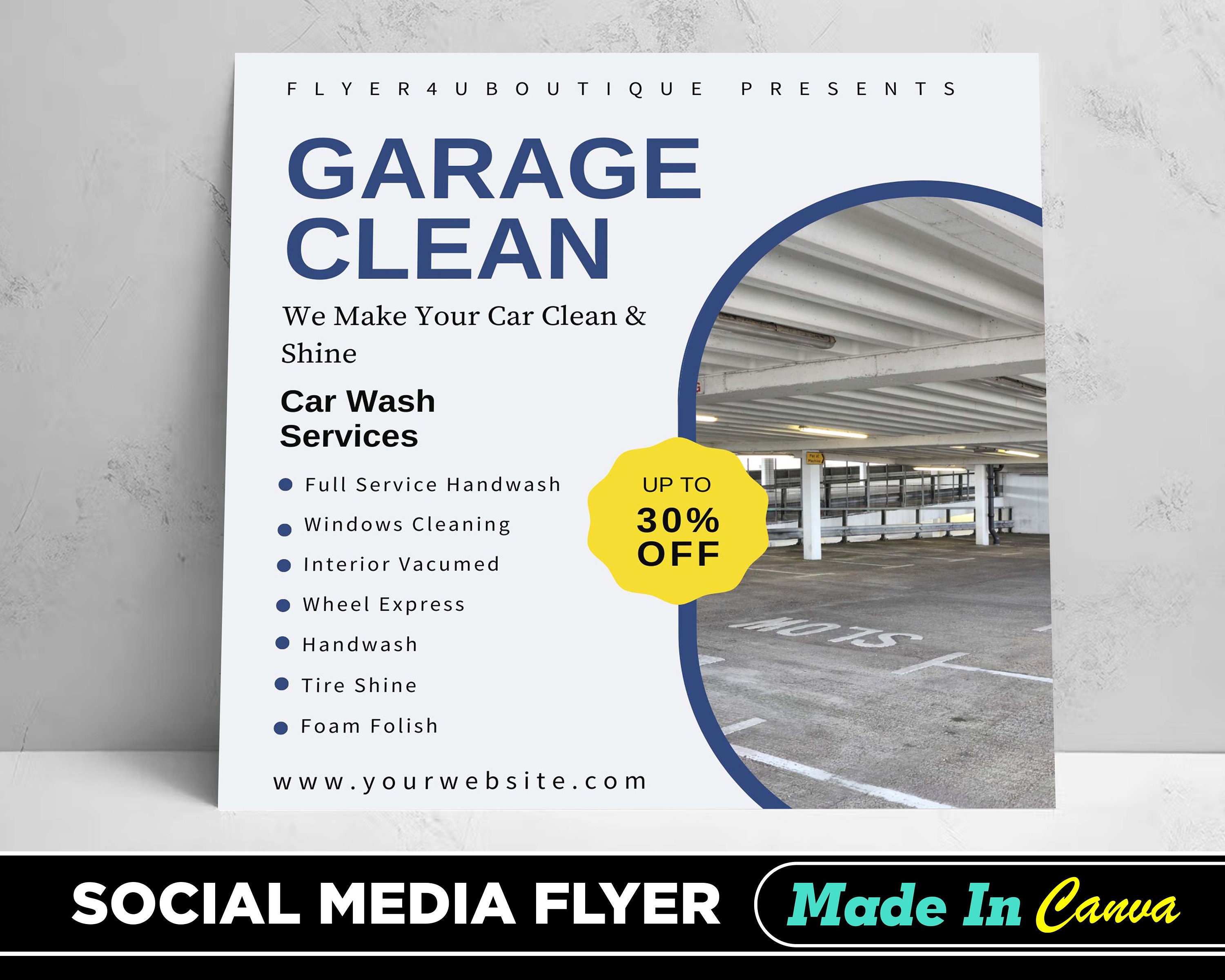 Garage Clean Flyer, DIY Canva Garage Clean Flyer Template 2022 ...