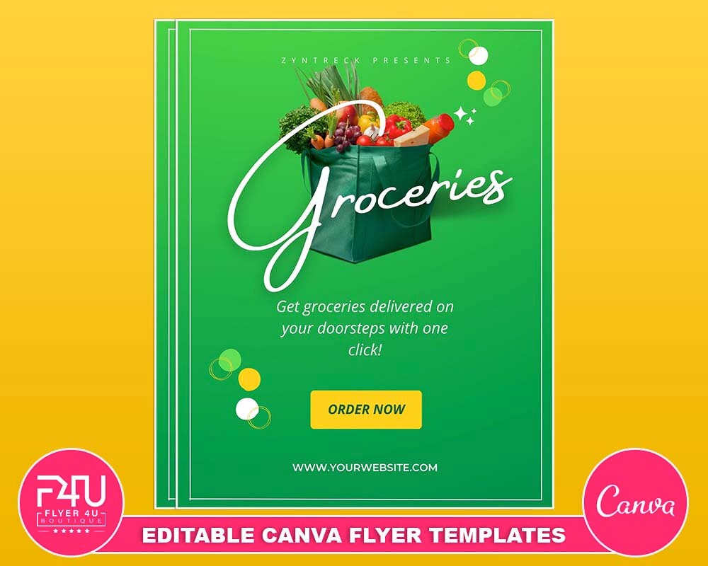 Grocery Store Flyer, DIY Canva Grocery Store Flyer Template 2022 ...
