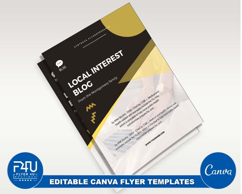 Local Interest Blog Flyer, DIY Canva Local Interest Blog Flyer Template ...