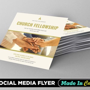 Church Fellowship Flyer, DIY Canva Church Fellowship Flyer Template ...