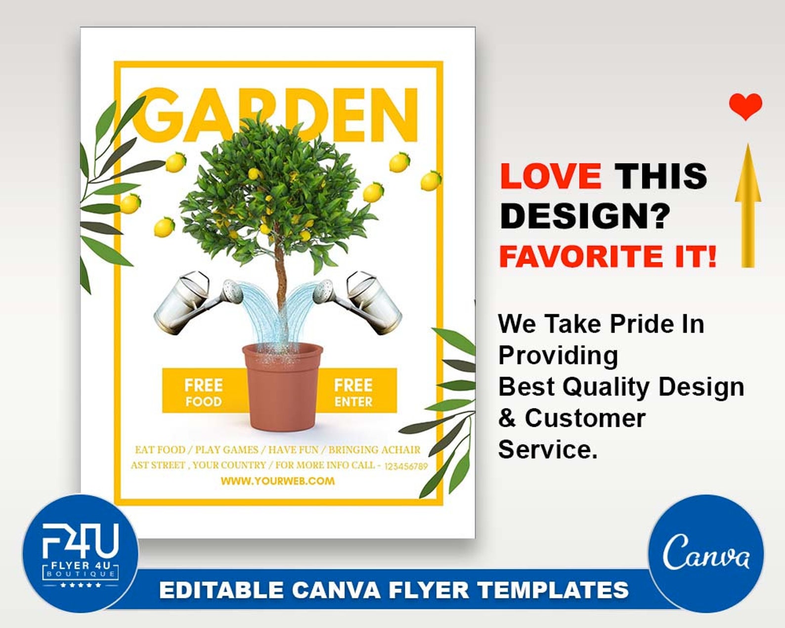 Garden Flyer DIY Canva Garden Flyer Template 2022 Editable - Etsy