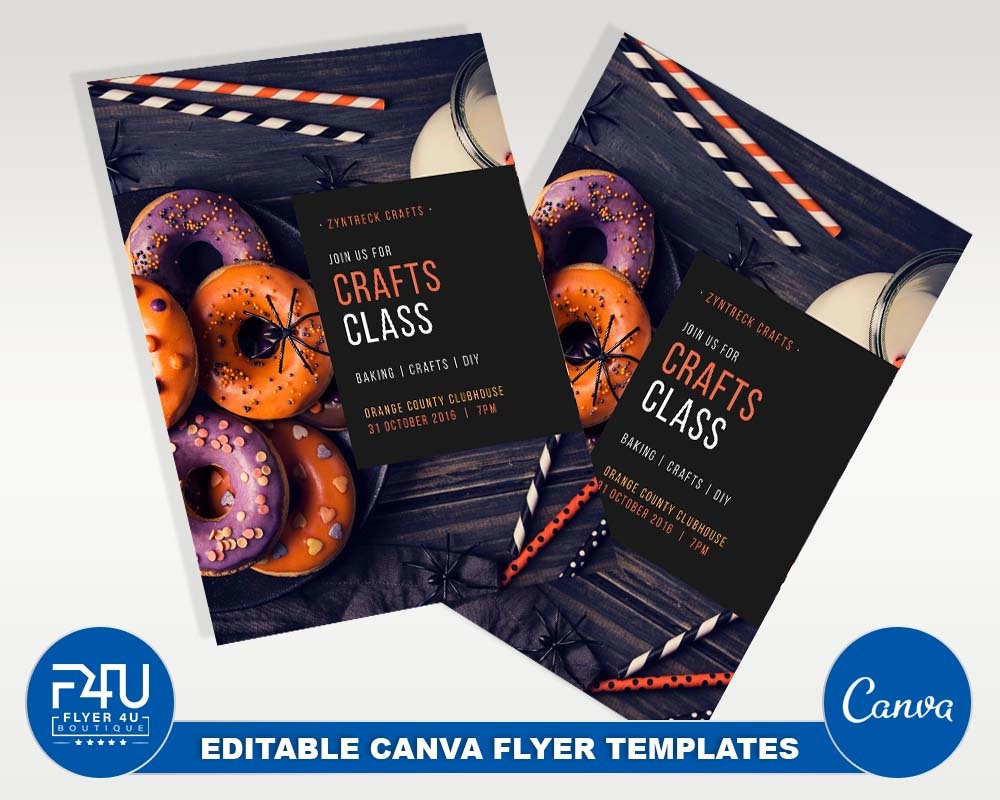 Craft Class Flyer DIY Canva Craft Class Flyer Template 2022 - Etsy