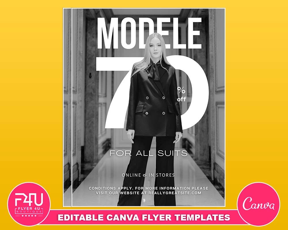 Modele Flyer, DIY Canva Modele Templates, Editable Canva US Letter Size ...